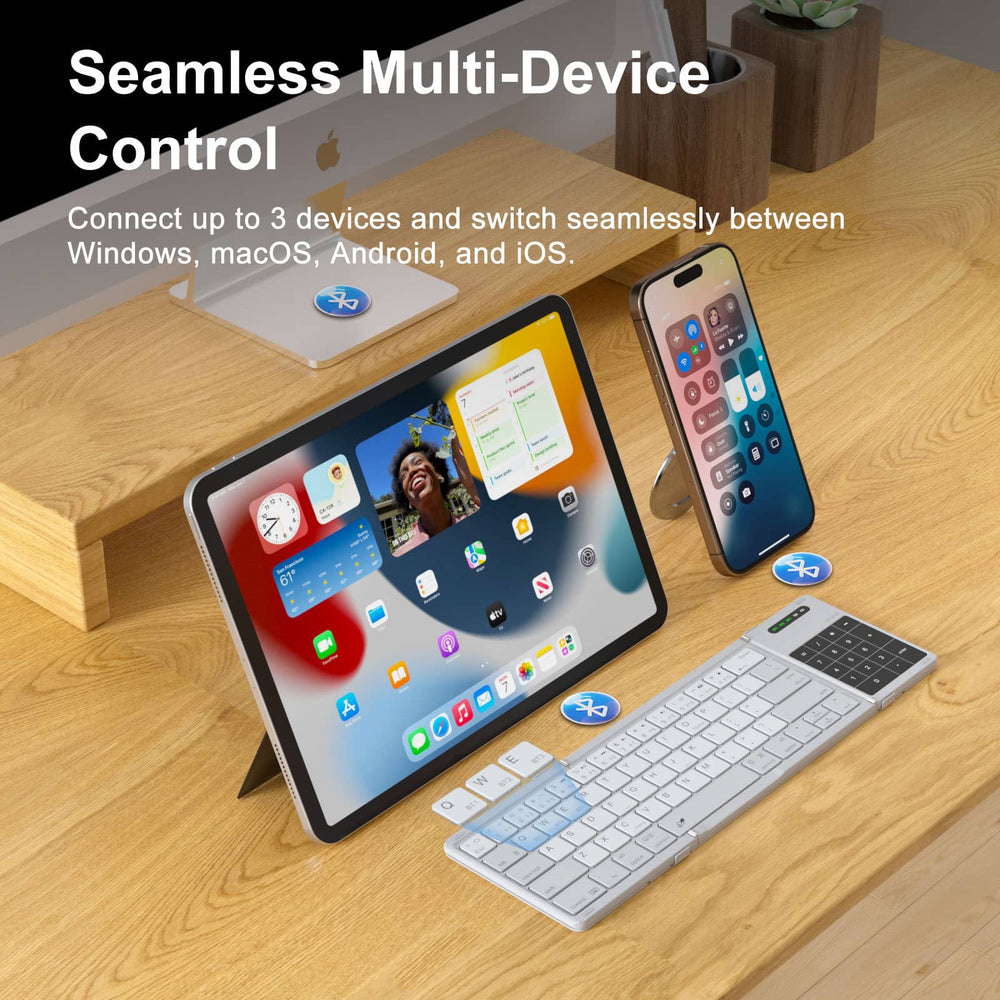 Nillkin Cube Pocket Foldable Keyboard & Dual-Magnet Grip Holder